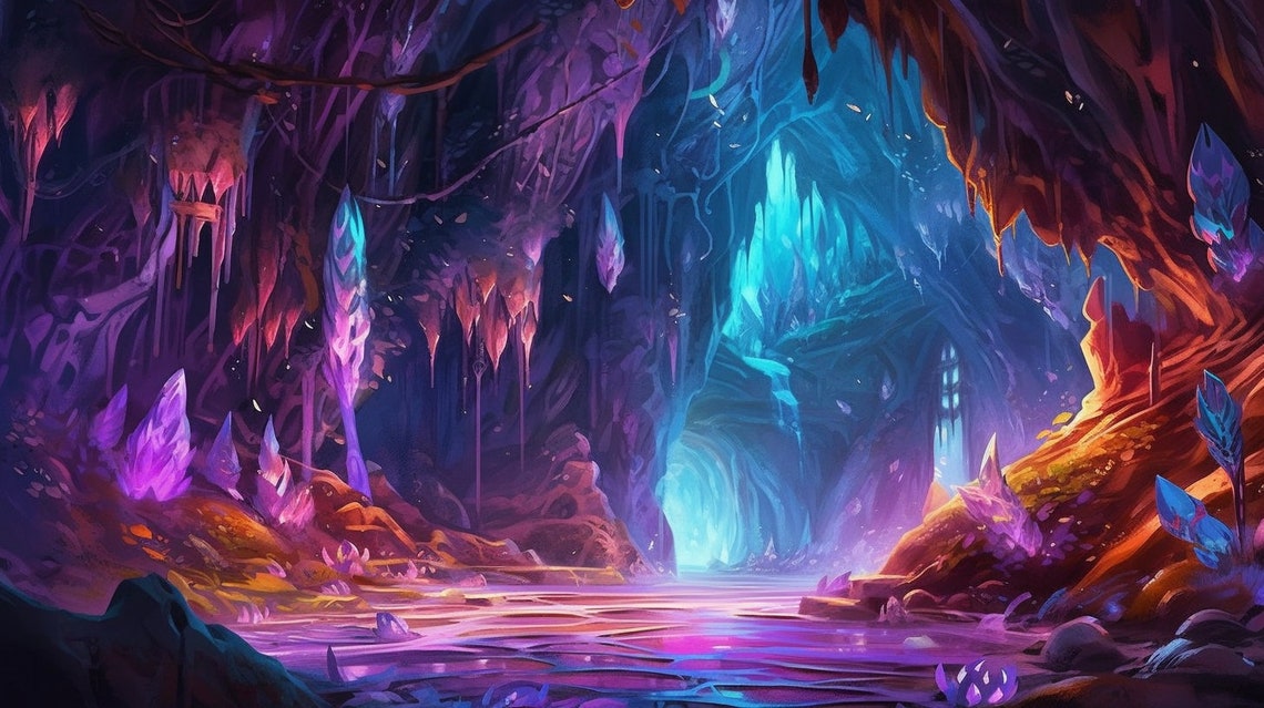 5 Fantasy Crystal Cave Wallpaper Images, Enchanted Cave Desktop ...