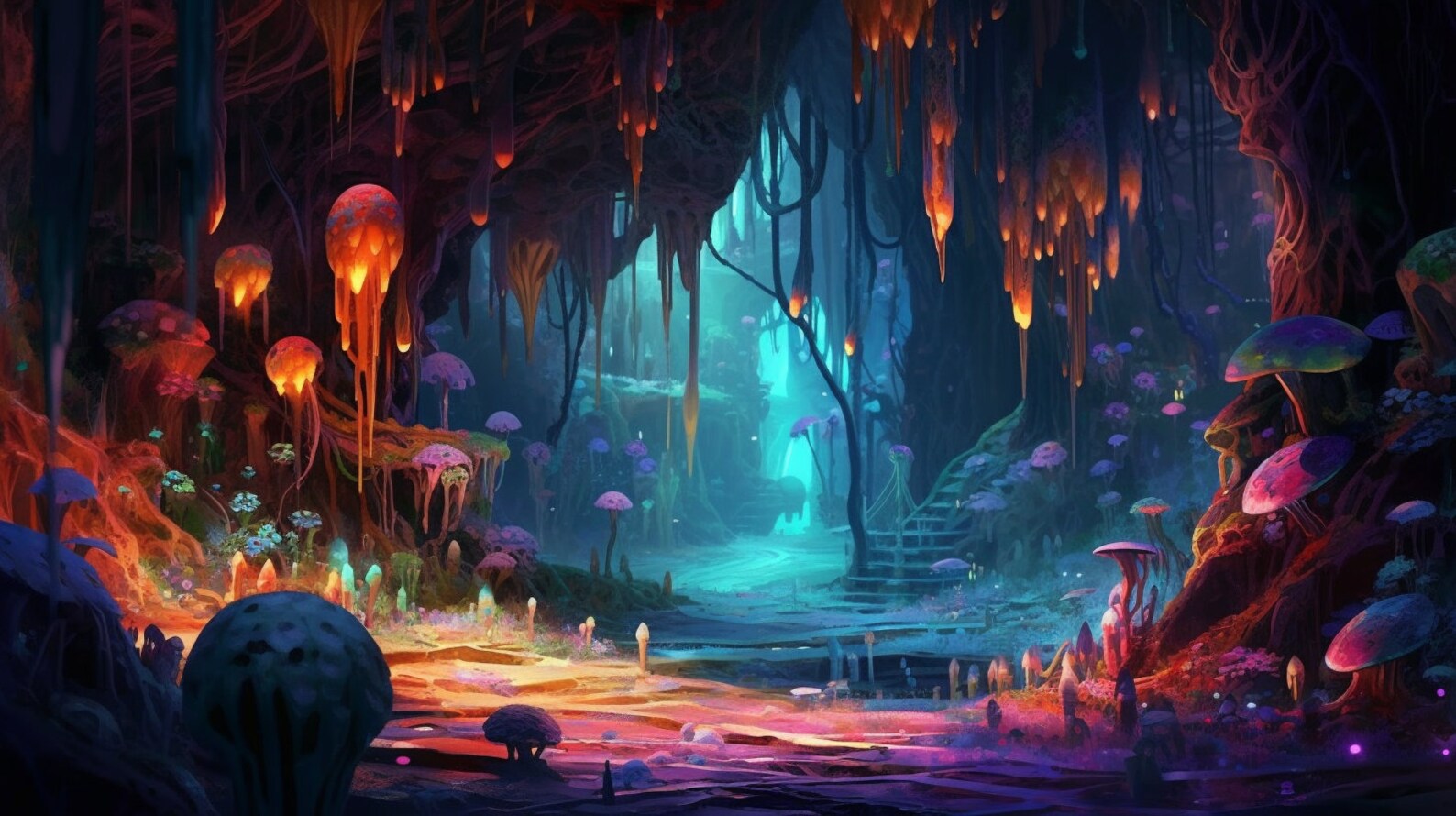 5 Fantasy Crystal Cave Wallpaper Images, Enchanted Cave Desktop ...
