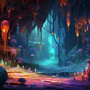 5 Fantasy Crystal Cave Wallpaper Images, Enchanted Cave Desktop ...