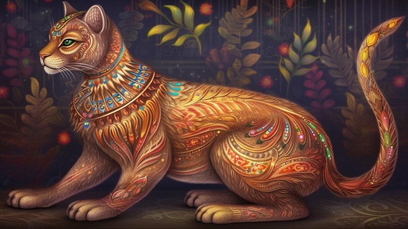 5 Enchanted Cat Wallpaper | Printable Art | Digital Art | Digital ...