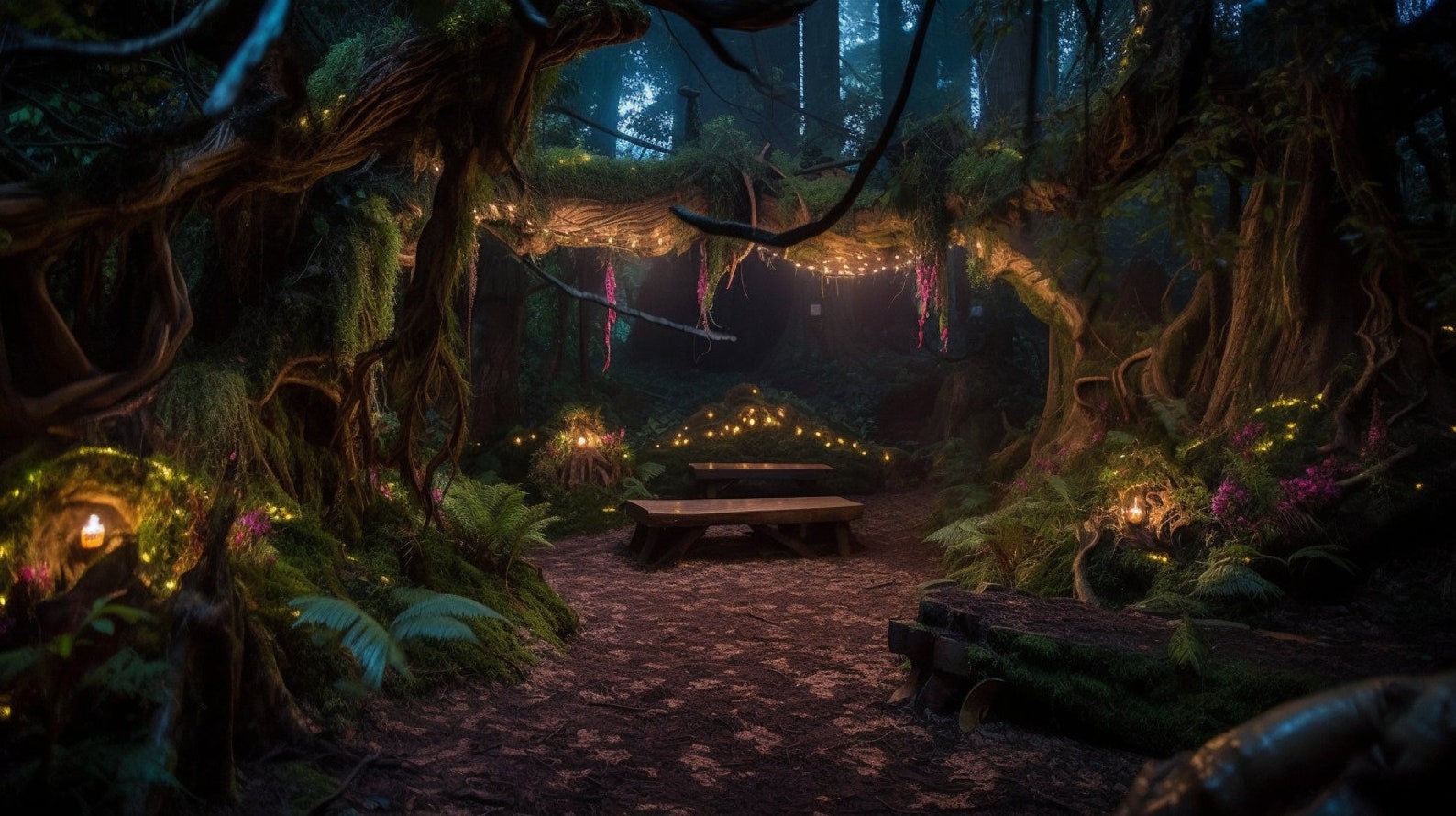 4 Enchanted Forest Wall Art Enchanted Forest Printable Digital Art ...