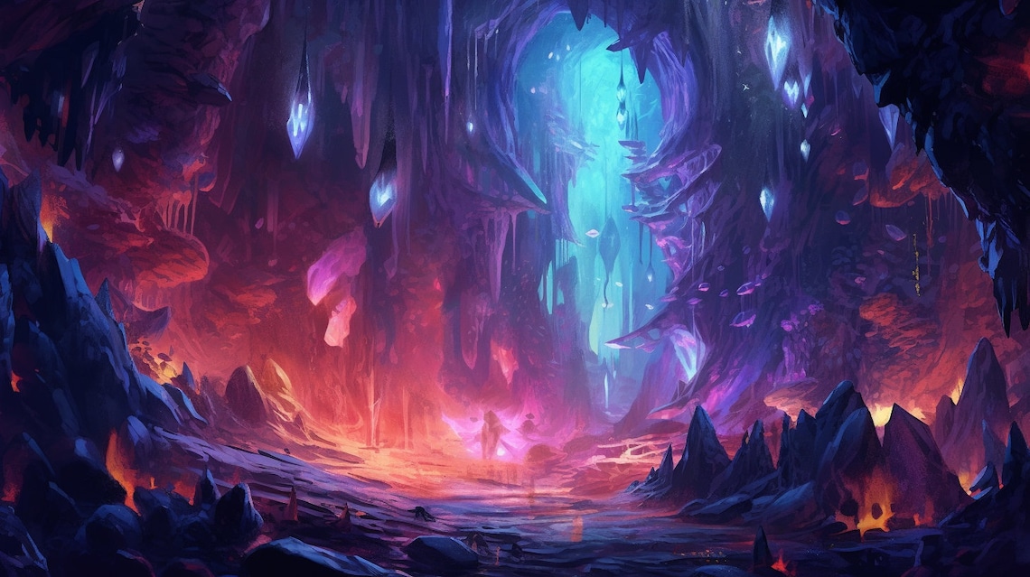 5 Fantasy Crystal Cave Wallpaper Images, Enchanted Cave Desktop ...