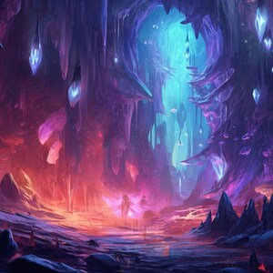 5 Fantasy Crystal Cave Wallpaper Images, Enchanted Cave Desktop ...