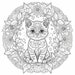 24 Page Printable Mandala Cats Coloring Book - Mandala Pattern Coloring ...