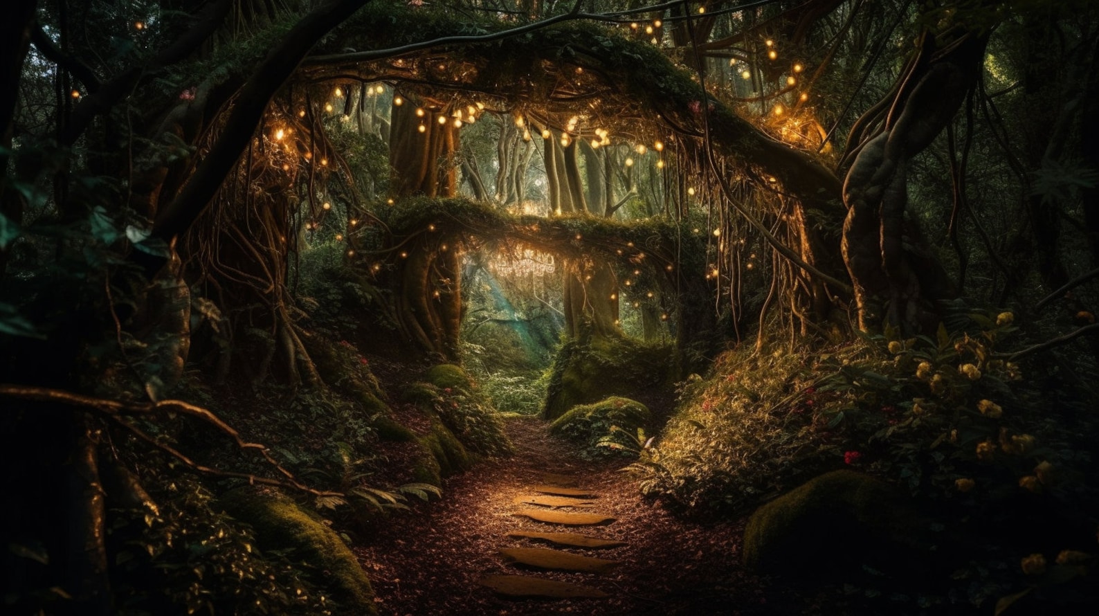 5 Enchanted Forest Wall Art Enchanted Forest Printable Digital Art ...