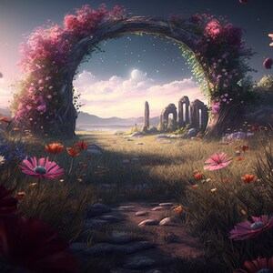 5 Enchanted Flower Field Wall Art, Enchanted Flower Field Wallpaper ...