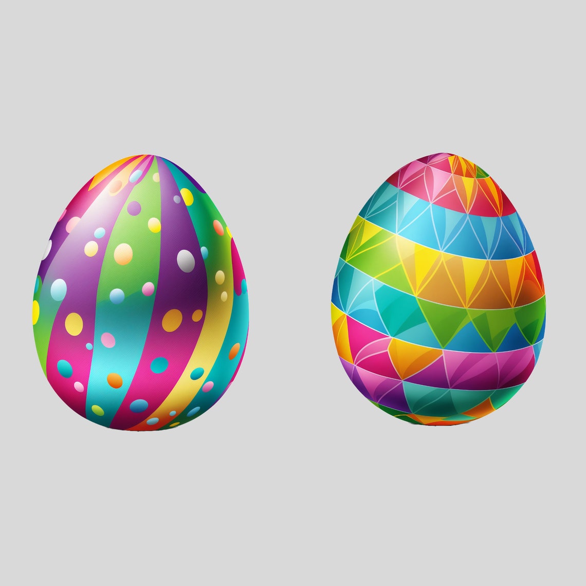 4 Easter Eggs Clipart, Easter Clipart, Easter Eggs Bundle PNG, Instant ...