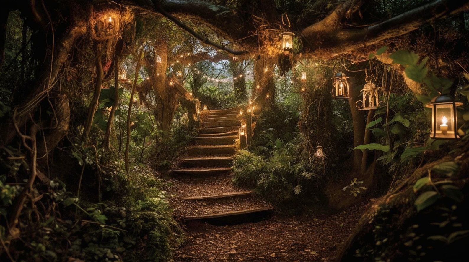 5 Enchanted Forest Wall Art Enchanted Forest Printable Digital Art ...