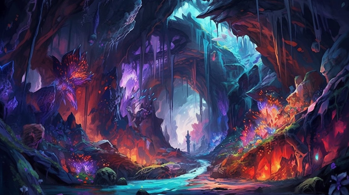 5 Fantasy Crystal Cave Wallpaper Images, Enchanted Cave Desktop ...