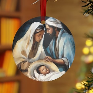 Brown Skin Nativity Scene Christmas Ornaments Native American Nativity ...