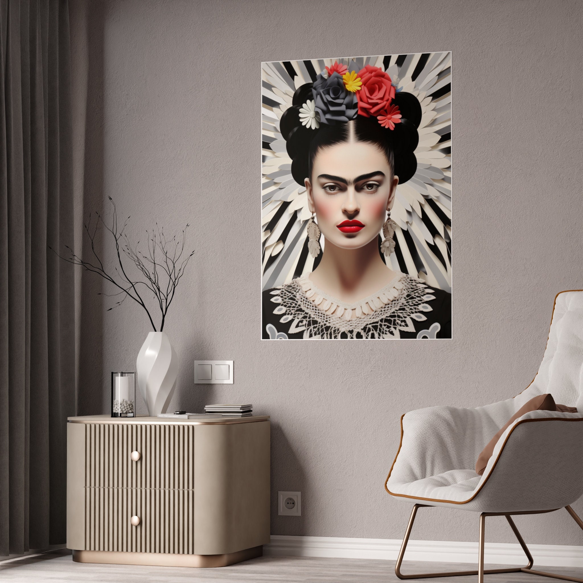Famous Mexican Frida Kahlo Portrait Poster Prints Frida Gifts Feminist ...