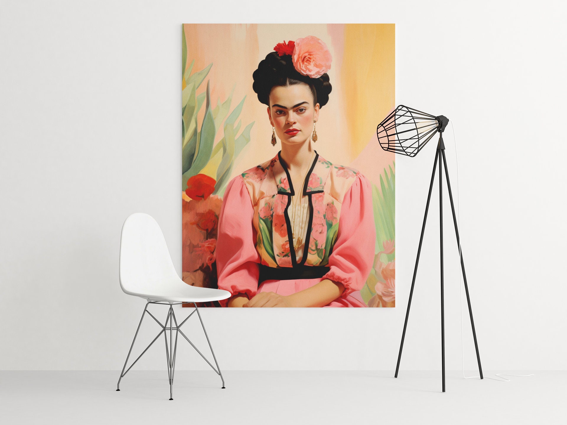 Frida Kahloe Art Decorative Poster Wall Arts Frida Pink Frida Kahlo Gifts Apartment Wall Decor ...