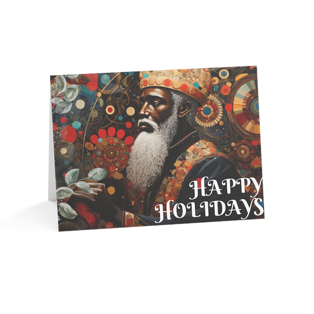 Black Santa Claus Christmas Cards African American Merry Christmas ...