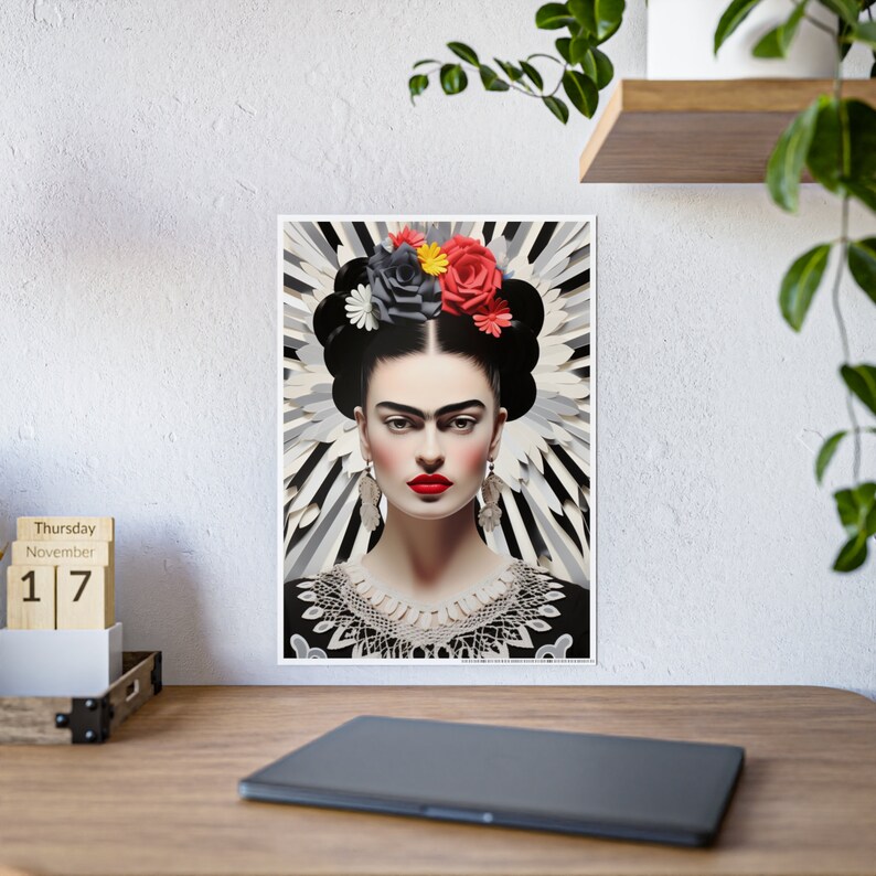 Famous Mexican Frida Kahlo Portrait Poster Prints Frida Gifts Feminist ...