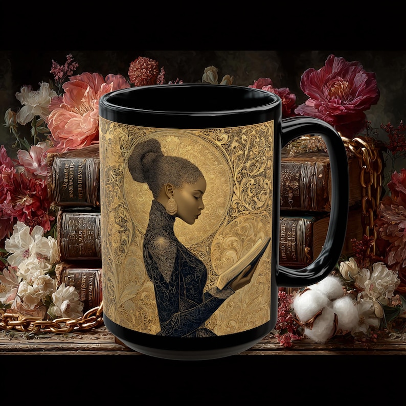 Black Woman Coffee Mug Gift Melanin Mugs African American Birthday Gift ...