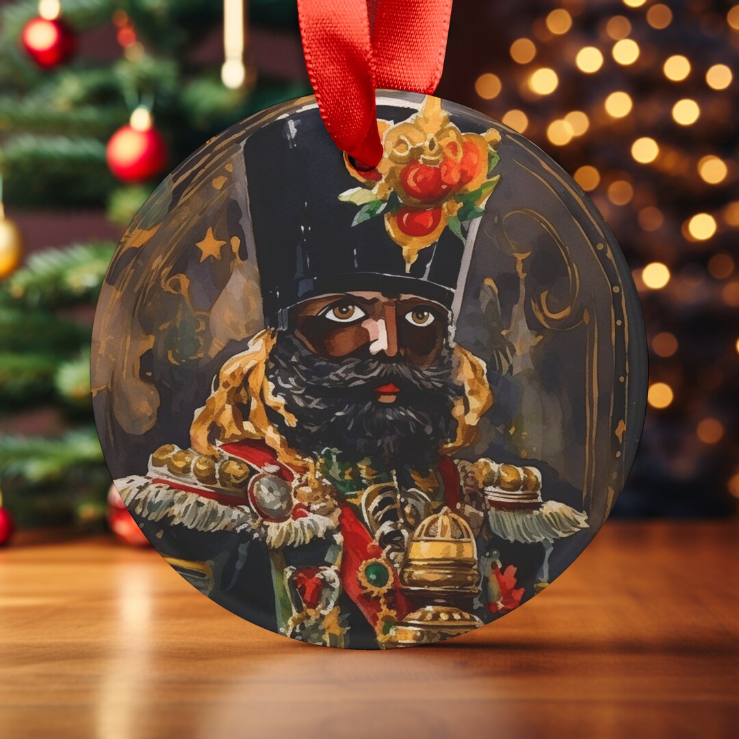 Black Santa Clause Christmas Ornament Black Nutcracker African American ...