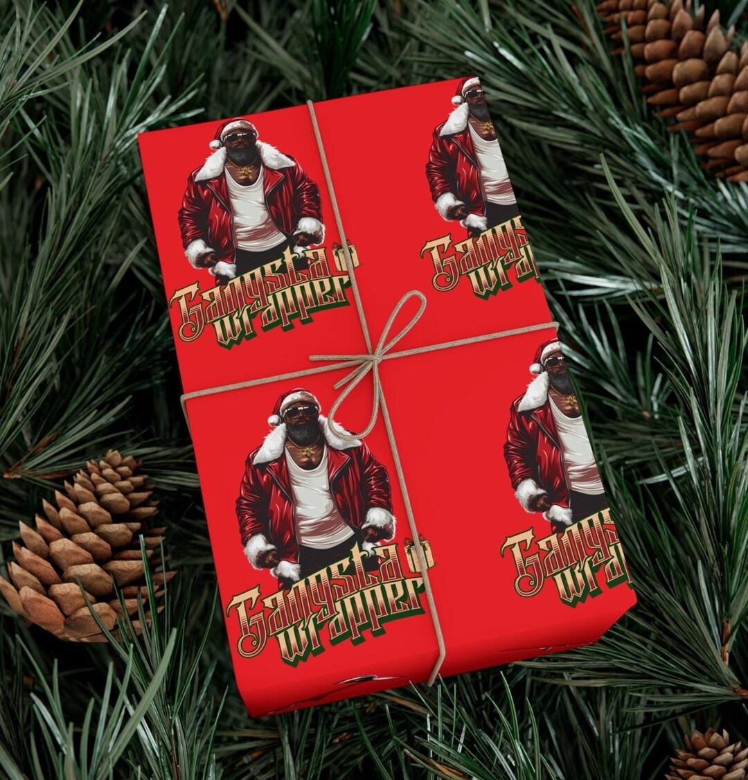 Black Santa Gangtsta Wrapper - Black Santa Claus Christmas Funny ...