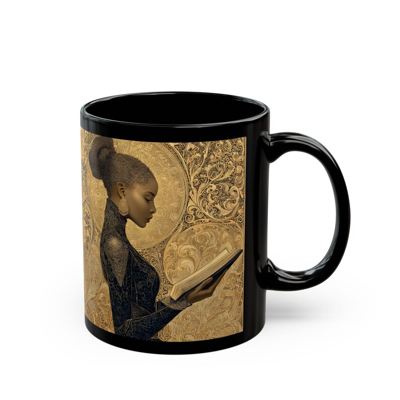 Black Woman Coffee Mug Gift Melanin Mugs African American Birthday Gift ...