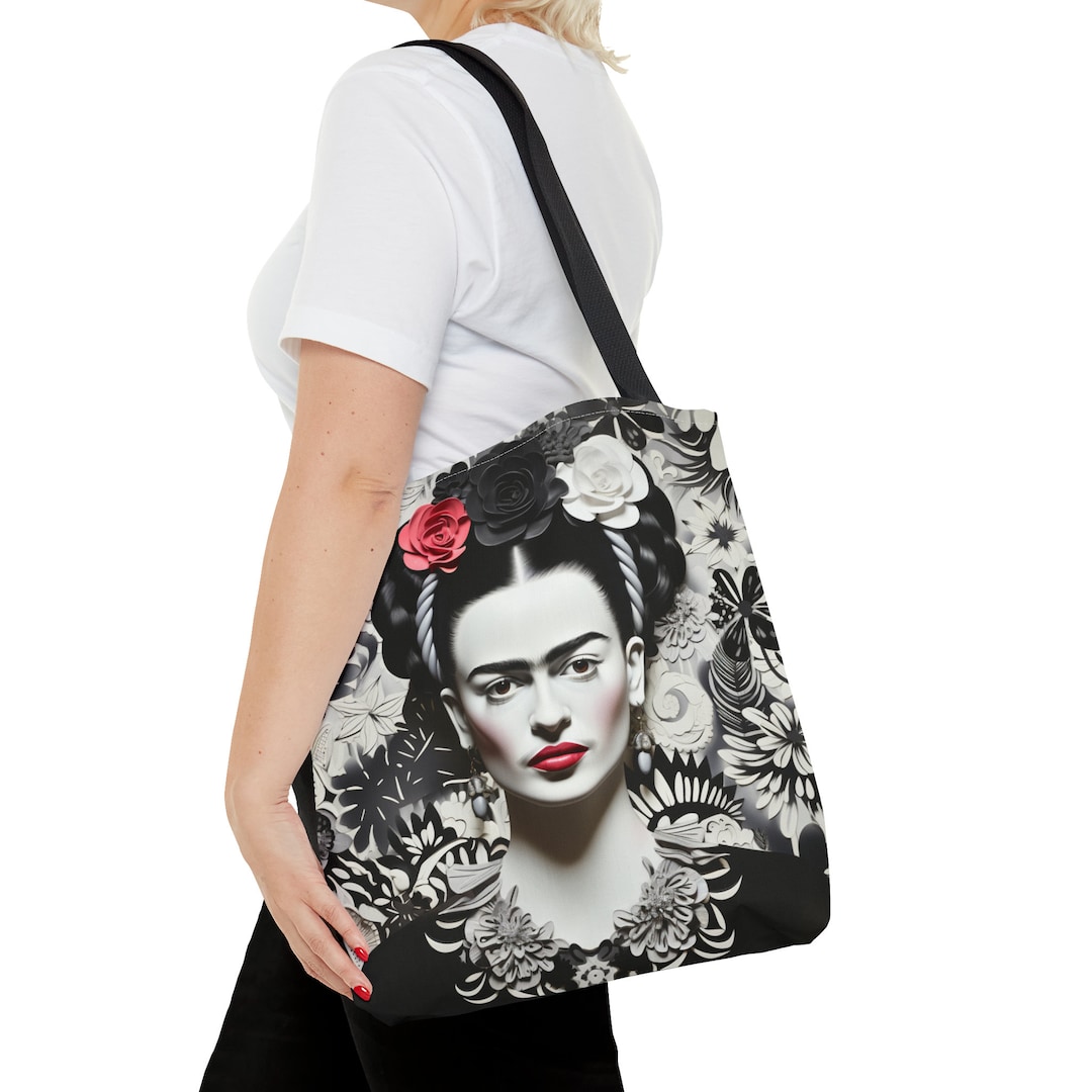 Frida Khalo Gifts Frida Kahlo Custom Tote Bag Weekender Travel Bag Shoulder Shopping Bag Black ...