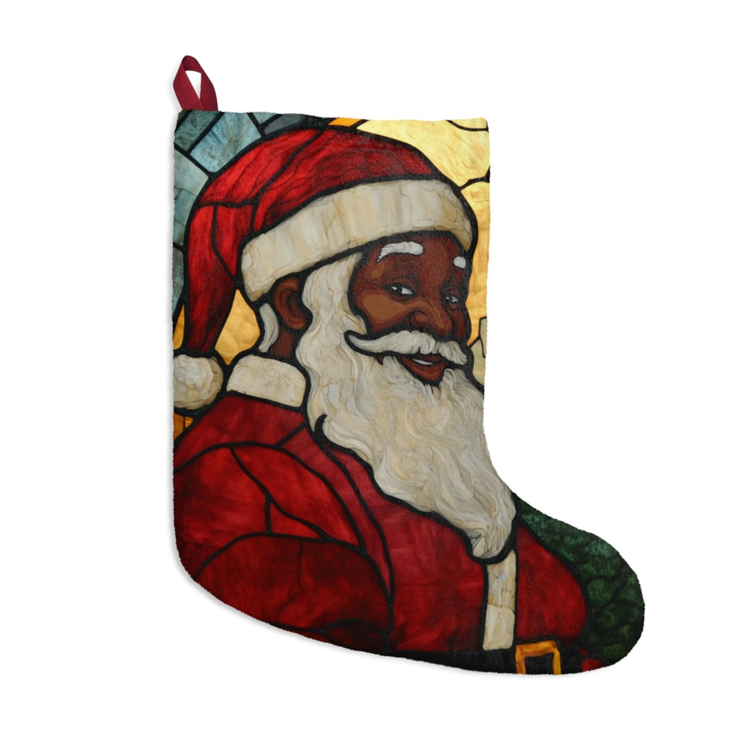 Decorated Black Santa Clause Decorations African American Christmas ...