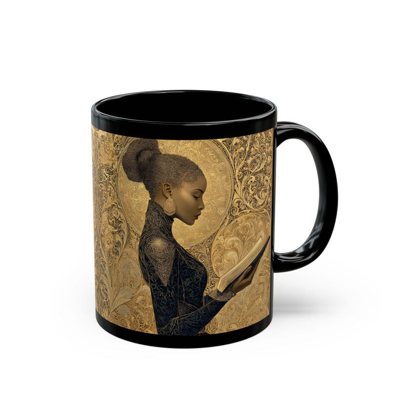 Black Woman Coffee Mug Gift Melanin Mugs African American Birthday Gift ...