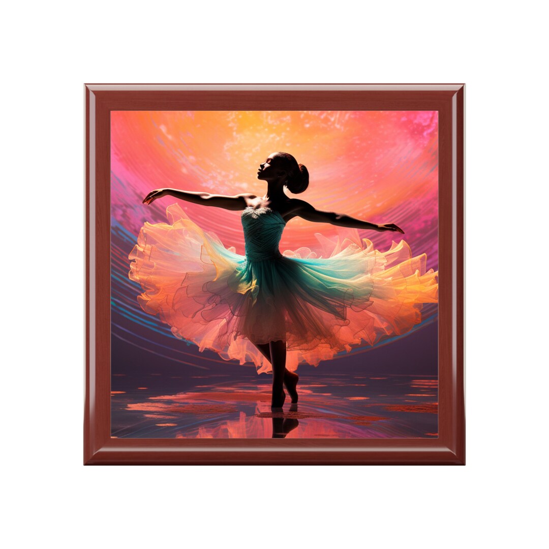 Black Ballerina Box Gift Ballerina Gift Jewelry Keepsake Box for Black ...