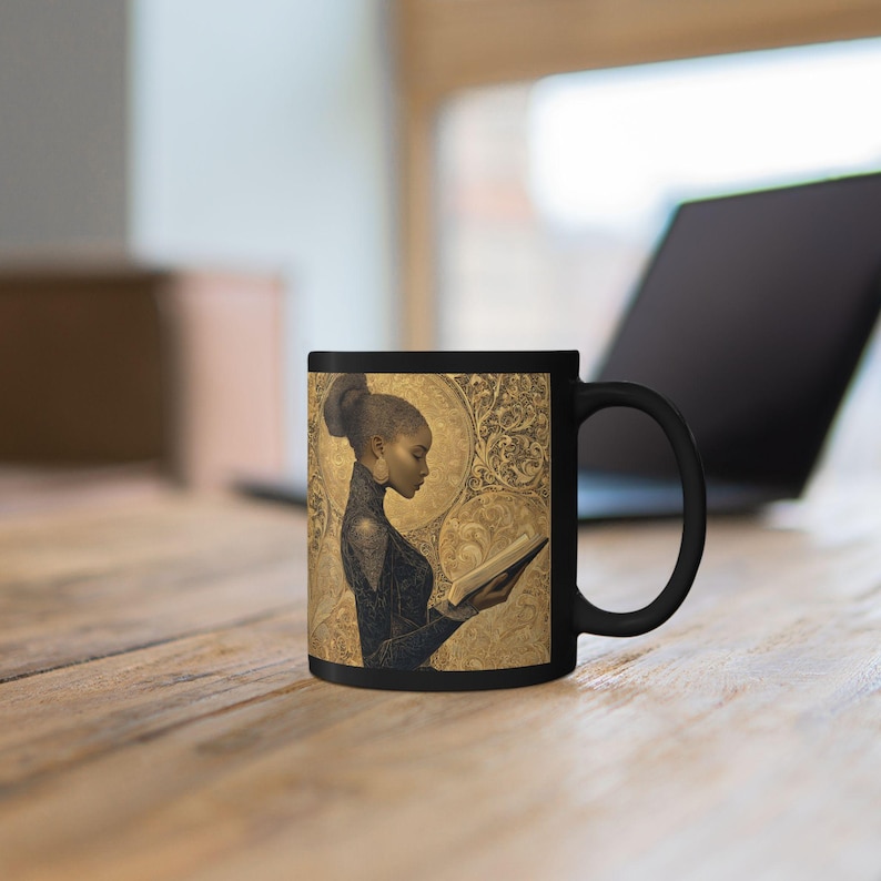Black Woman Coffee Mug Gift Melanin Mugs African American Birthday Gift ...