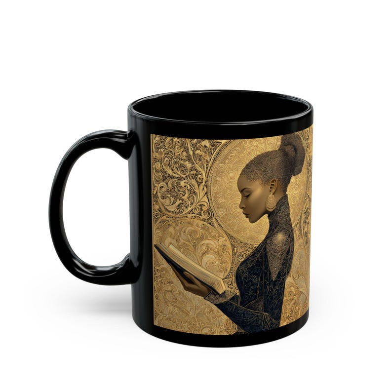 Black Woman Coffee Mug Gift Melanin Mugs African American Birthday Gift ...
