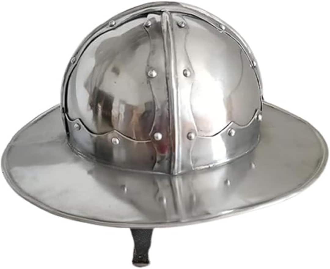 Texin Medieval Kettle Hat Helmet With Leather Liner, 13th Century ...
