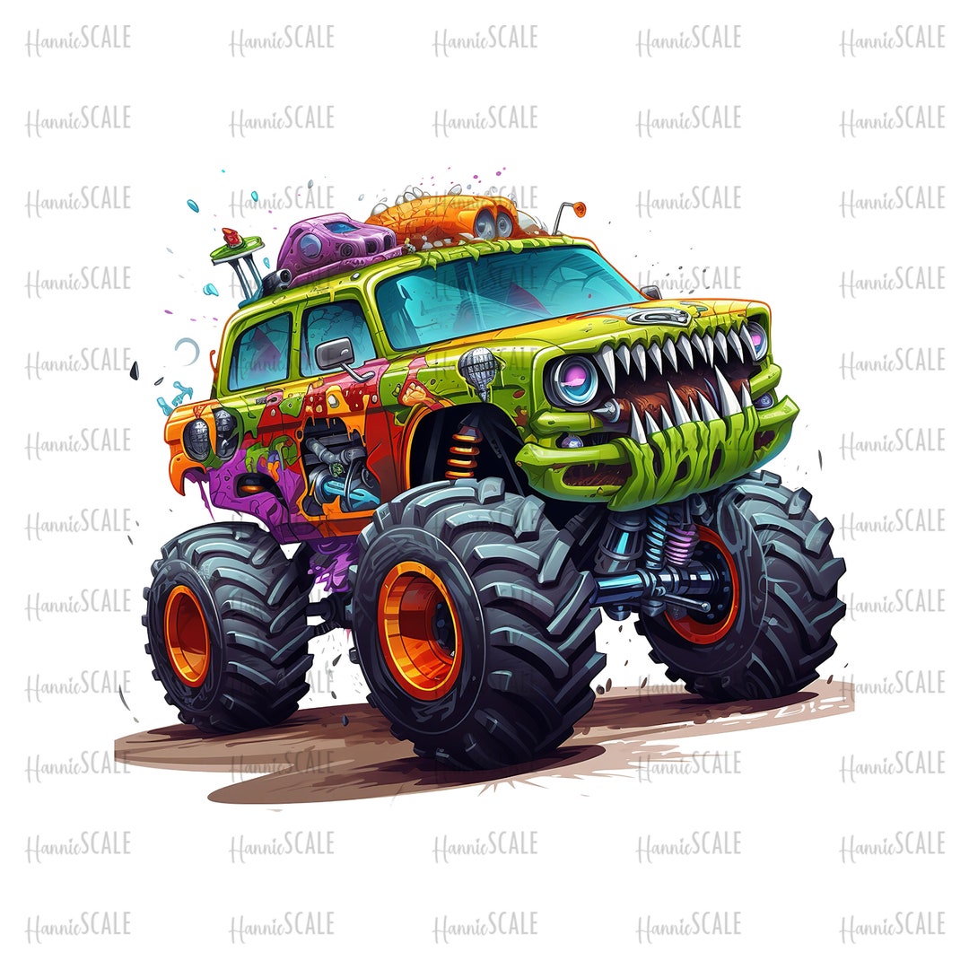 Monster Car PNG Sublimation Design High Quality Printable Shirt ...