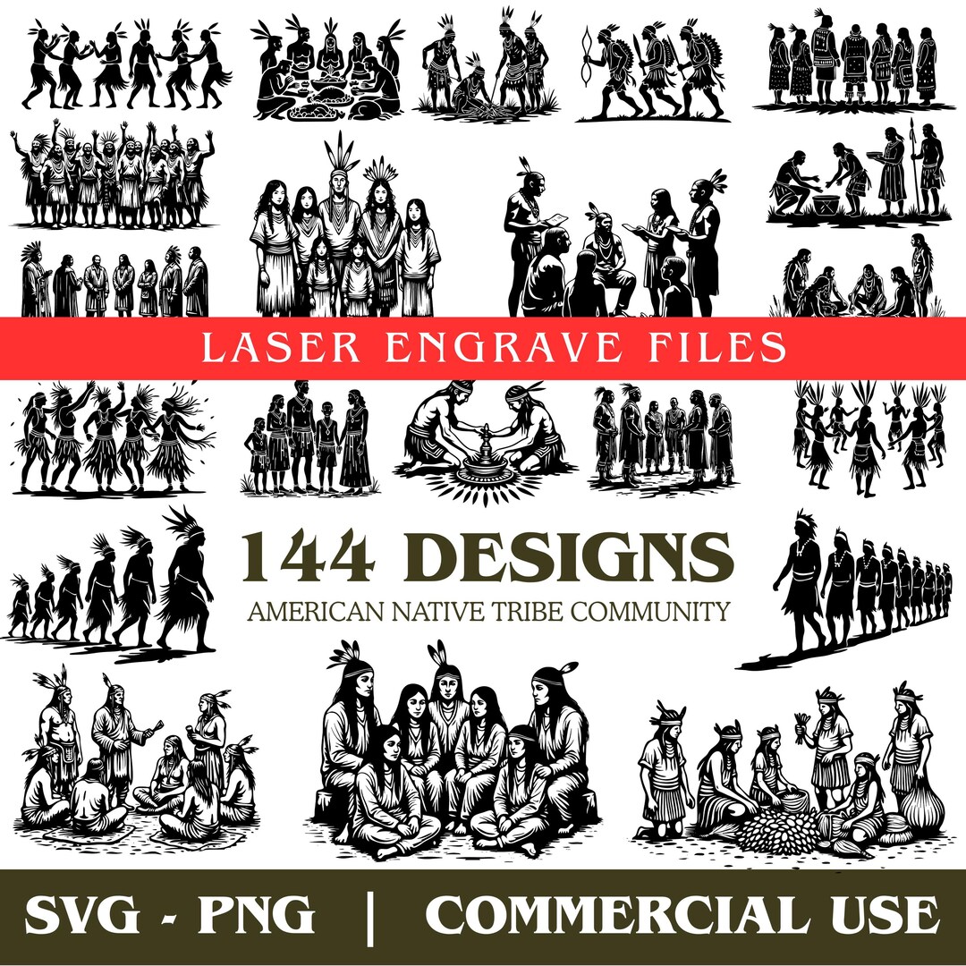 Native Community Laser Engrave Files, Tribal and Cultural Designs for ...