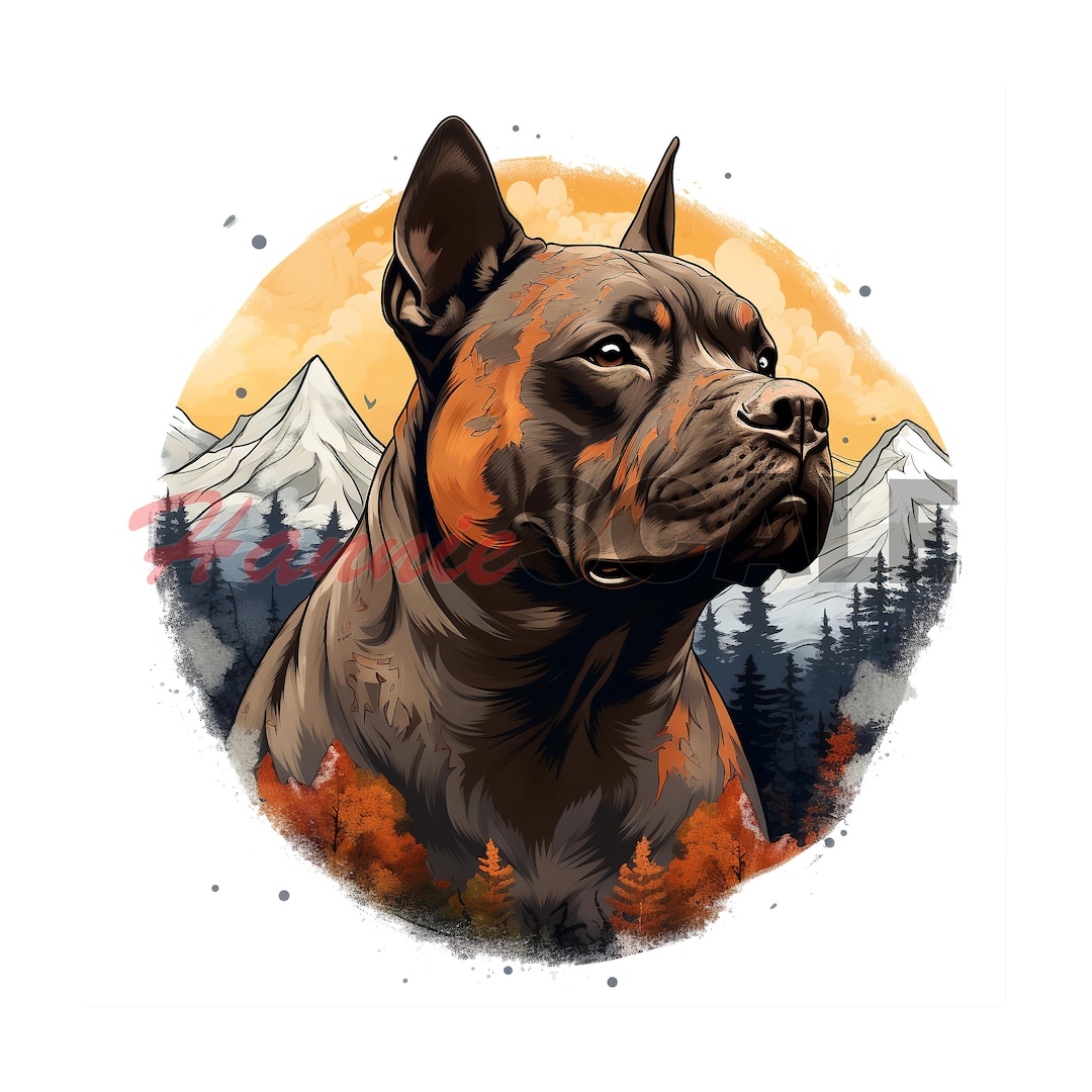 American Bully or Pitbull Dog PNG Sublimation Design Bully - Etsy