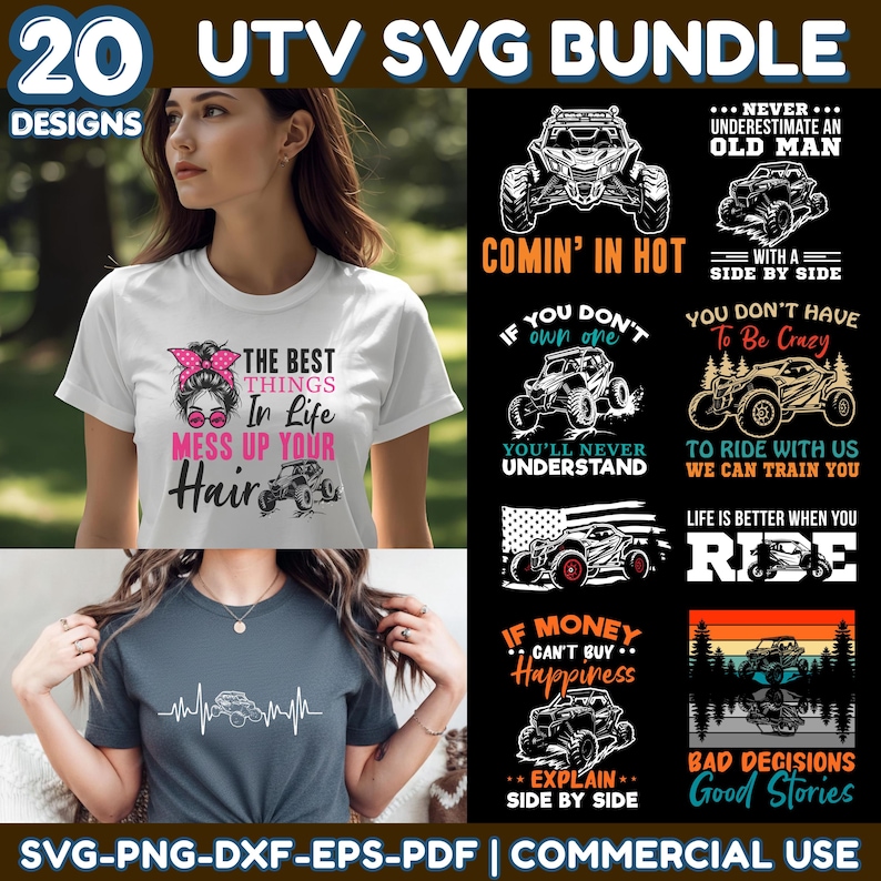 20+ UTV Designs Bundle, Svg, Png, Dxf, and Eps, Creative Arts - Instant ...