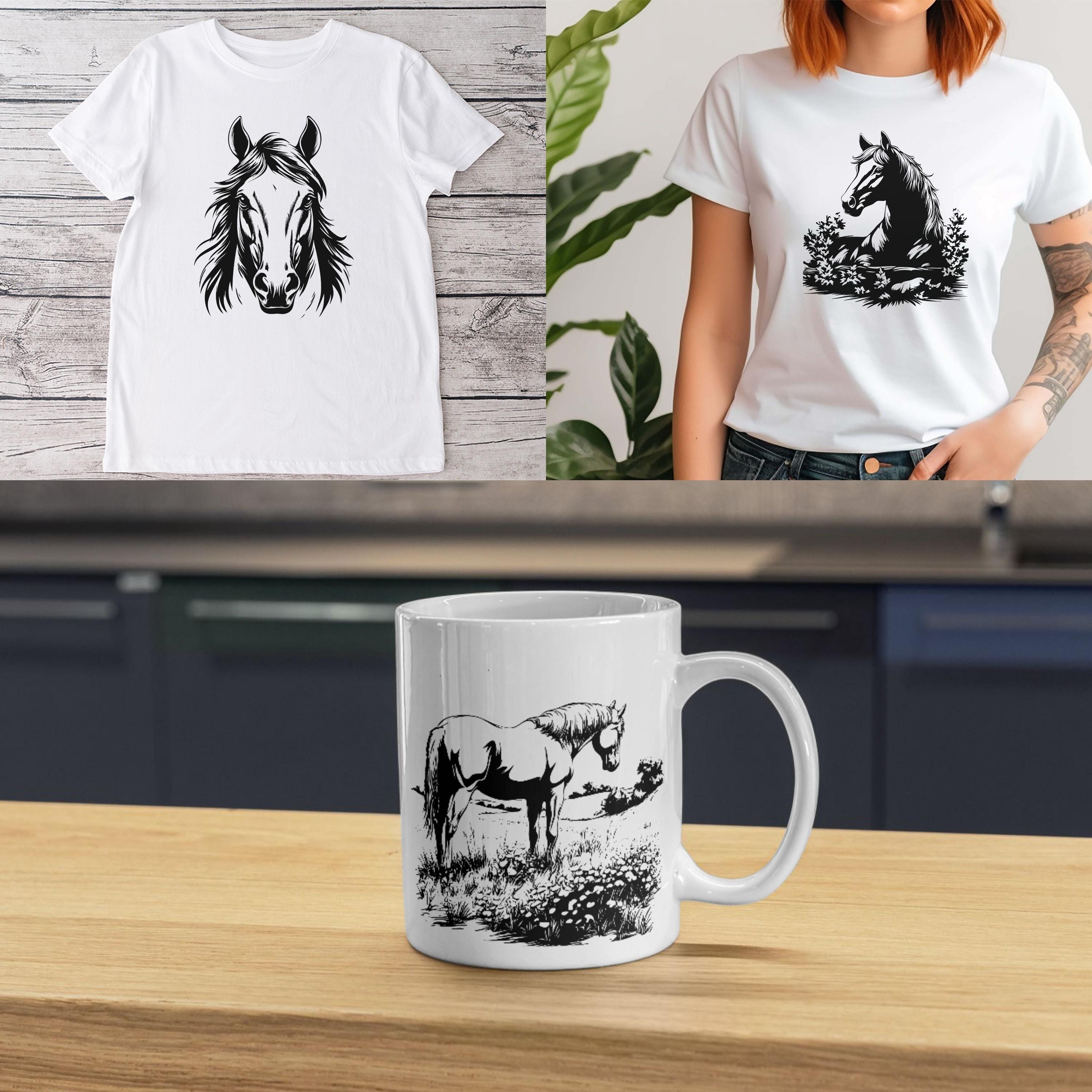 Rustic Horse SVG Bundle: Western Farm Animal Silhouette (digital ...