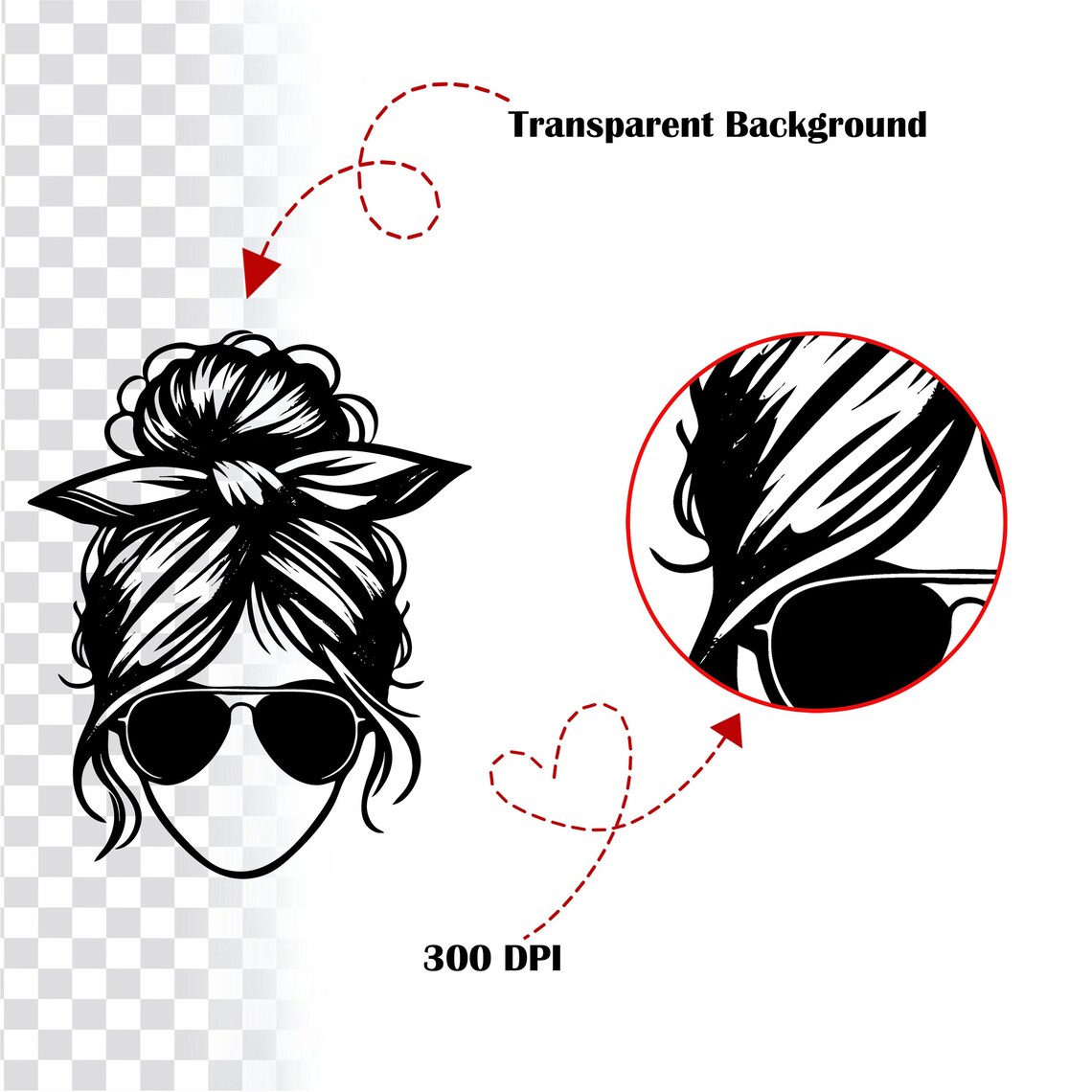 52 - Messy Bun SVG PNG Bundle, Mom Life Silhouette Clipart, Trendy ...