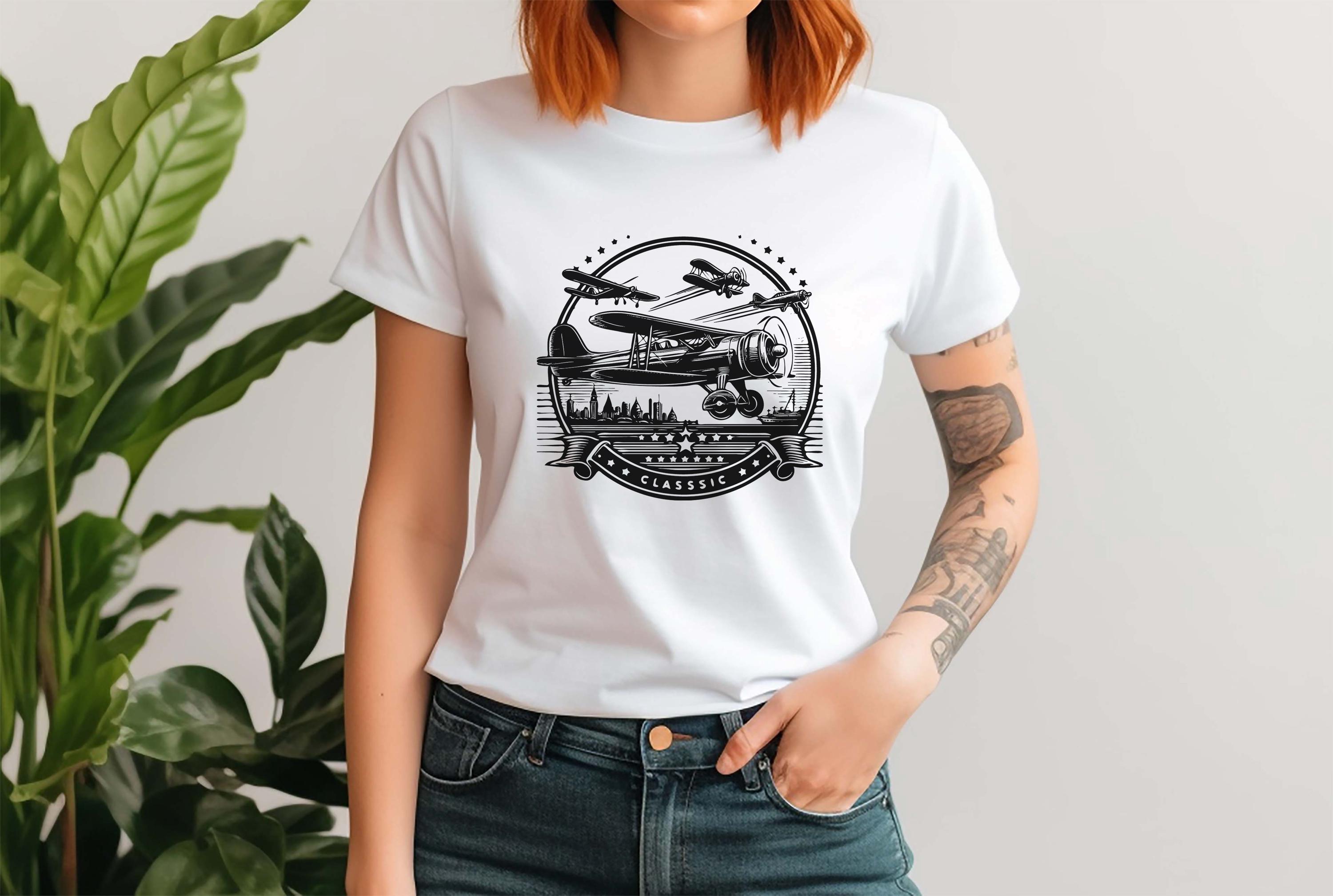 50 - Vintage Plane SVG, PNG Bundle, Retro Aircraft Silhouette Clipart ...