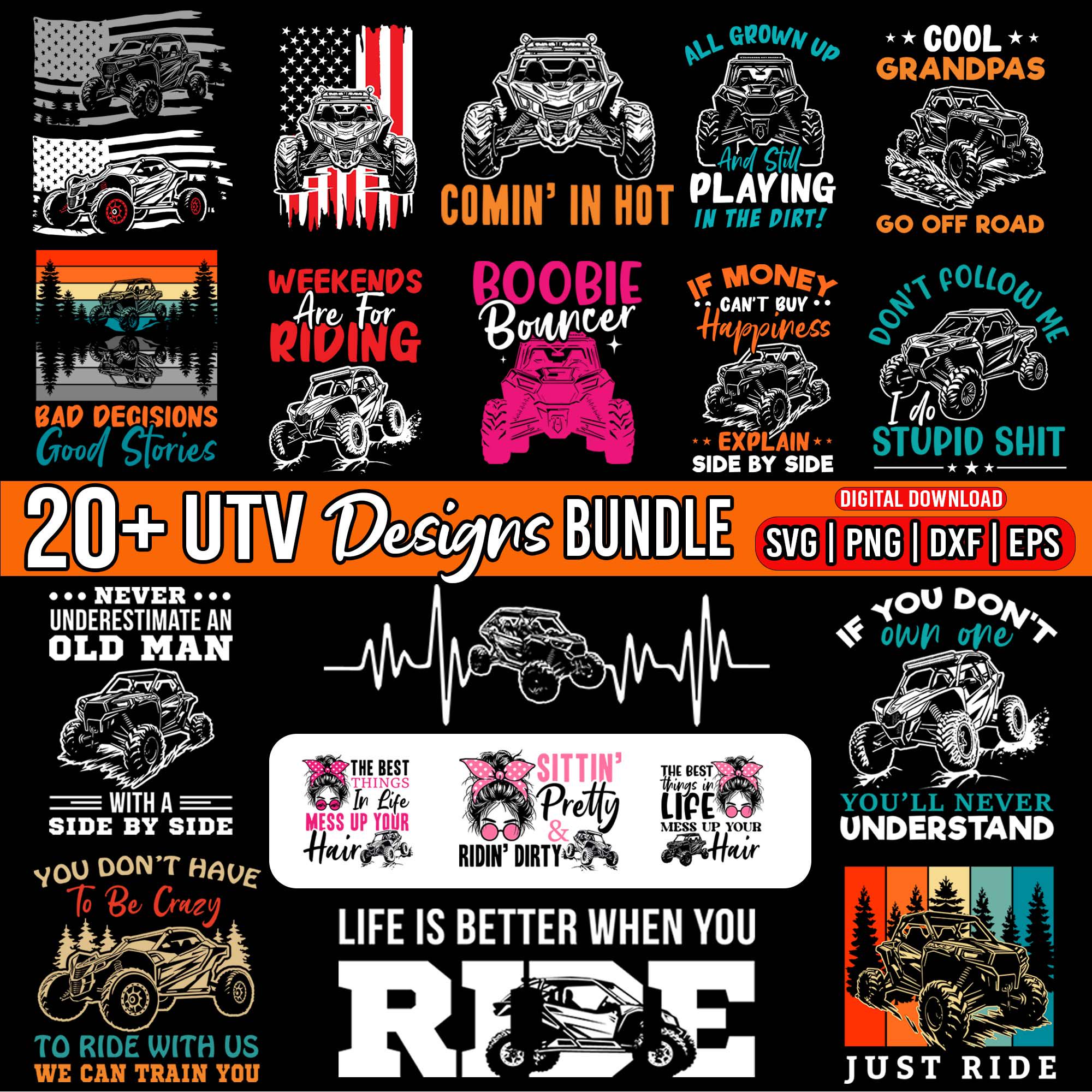 20+ UTV Designs Bundle, Svg, Png, Dxf, and Eps, Creative Arts - Instant ...