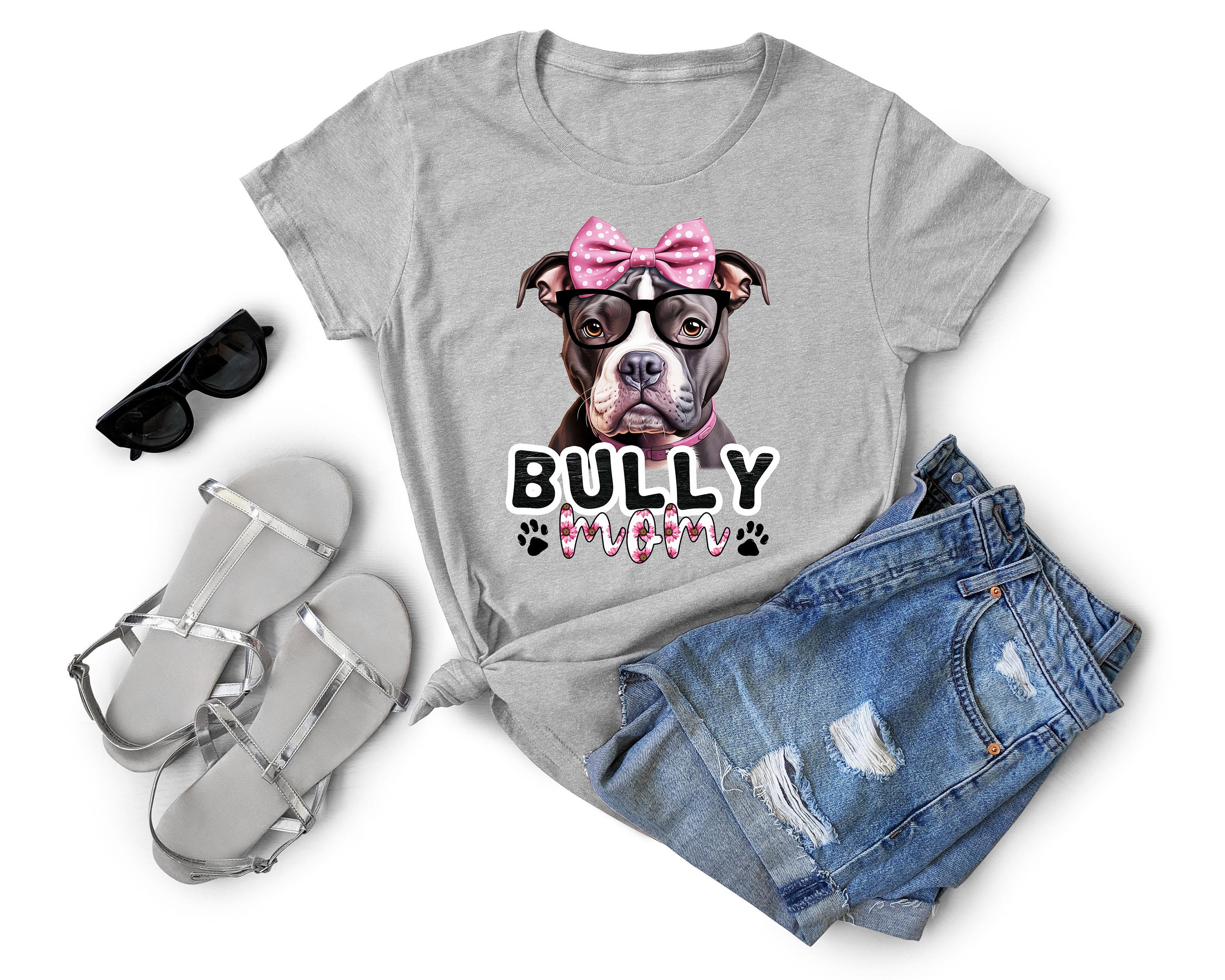 American Bully or Pitbull Dog PNG Sublimation Design - Bully Mom ...