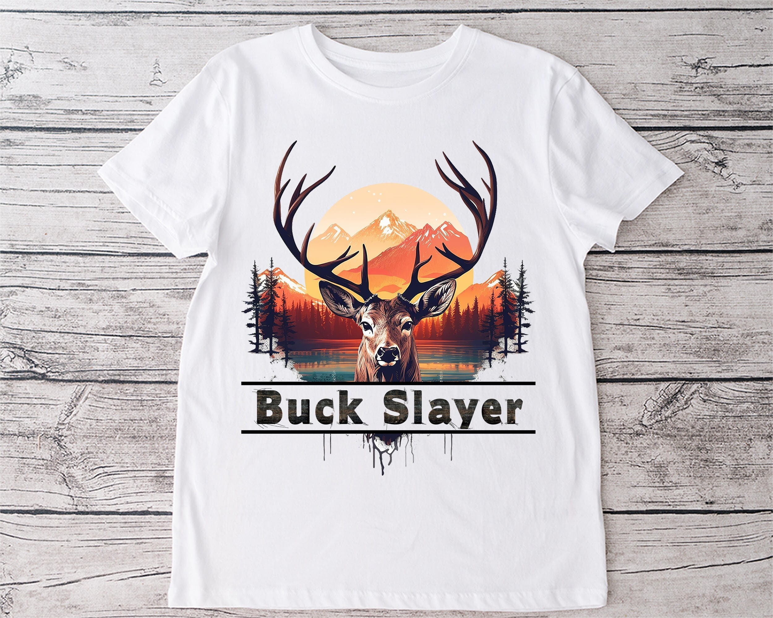 Deer PNG Sublimation Design High Quality Printable Shirt Buck Slayer ...