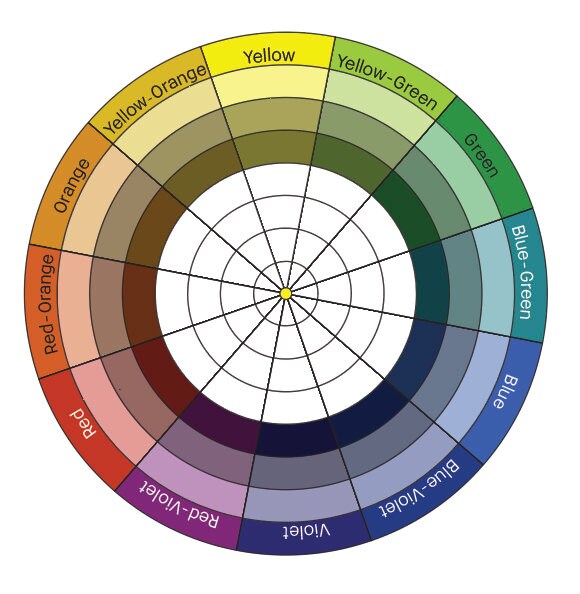 Printable Color Wheel, Easy to Use, Beautiful, Editable, Color Scheme ...