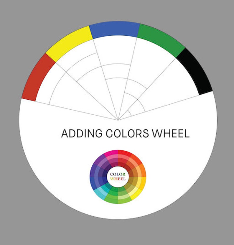 Printable Color Wheel Easy to Use Beautiful Editable Color - Etsy