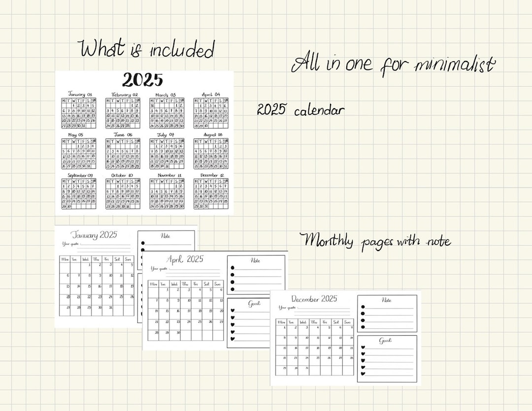 2025 Digital Handwriting Planner - Printable Daily, Weekly, Monthly ...