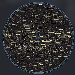 Custom Star Map Printable | Night Sky Constellation Map | Digital Star ...