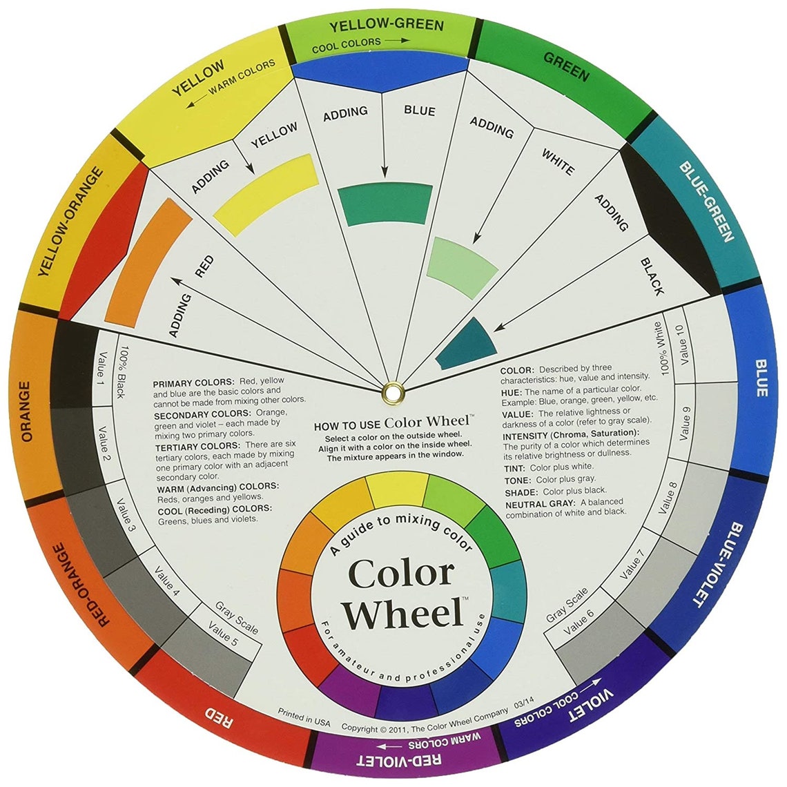 Printable Color Wheel Easy to Use Beautiful Editable Color - Etsy