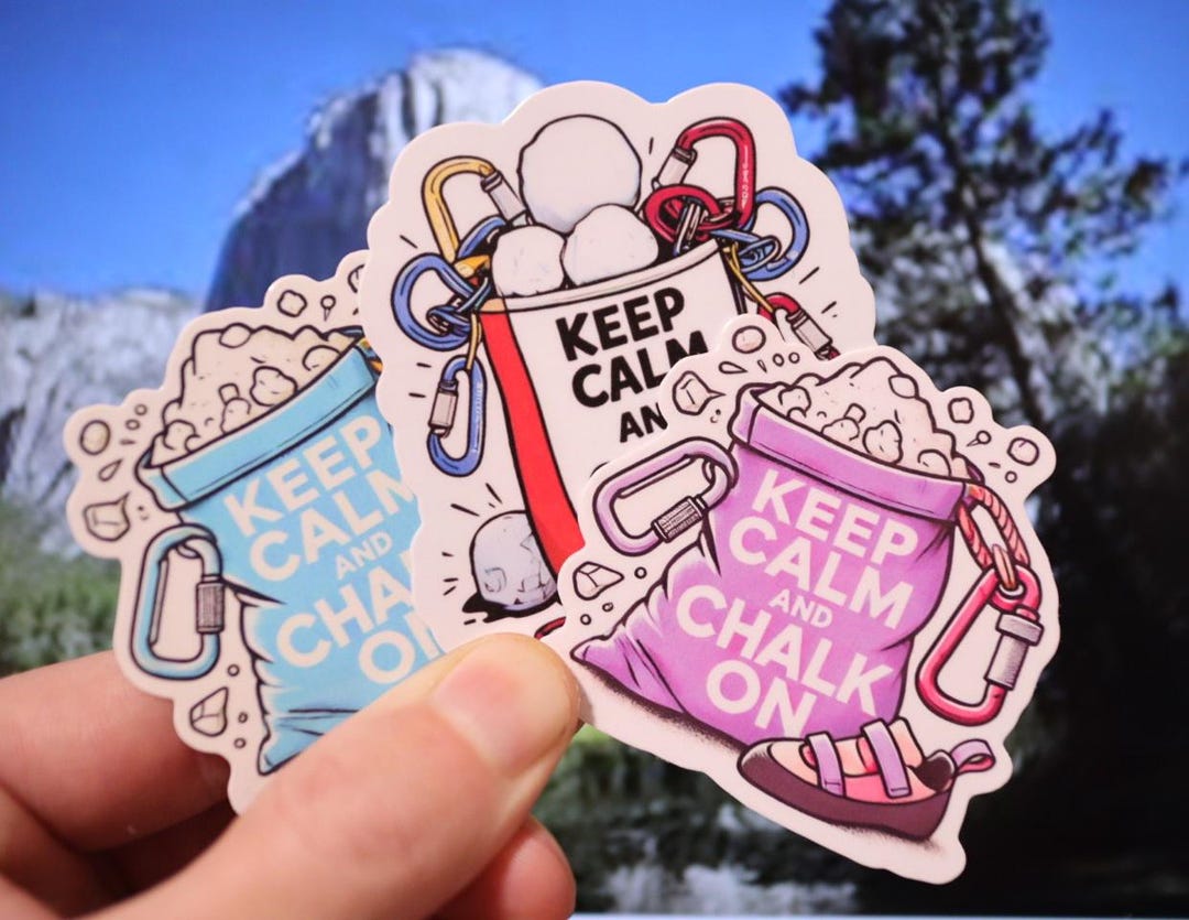 Climbing Stickers: Chalk Bags, Gifts for Climbers; Customised Text ...