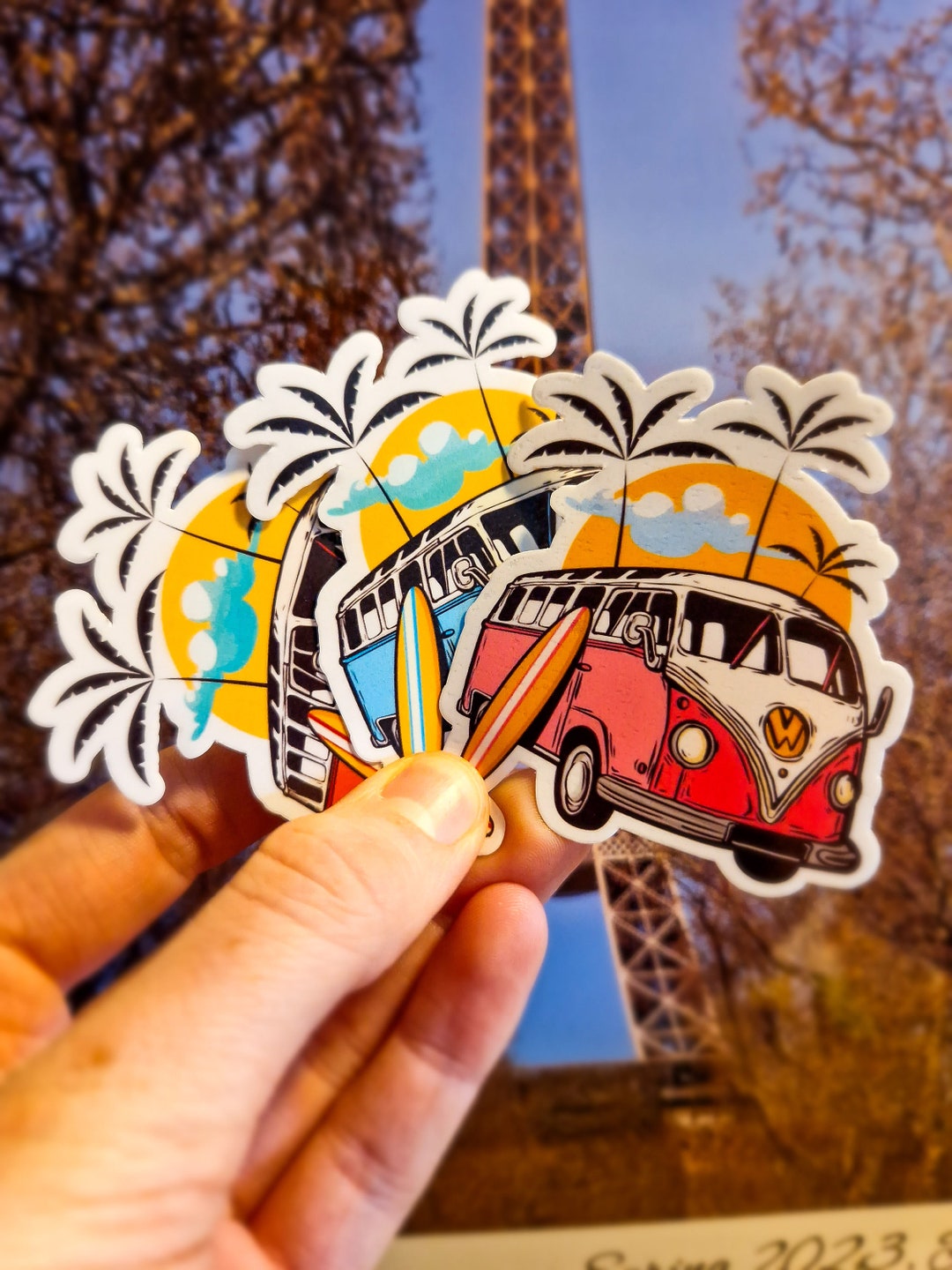 Camper Van Sticker: VW Camper. Gifts for Hippies, Travellers & Camper ...
