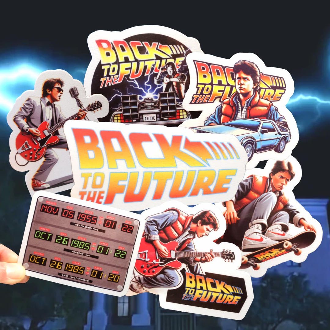 Back to the Future Stickers: "roads" Where We're Going, We Don't Need ...