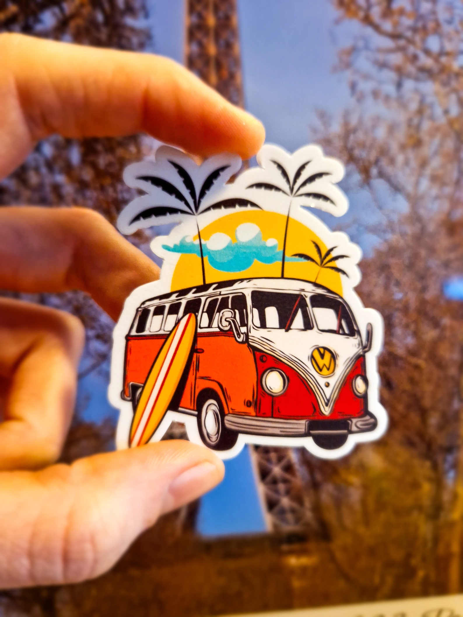 Camper Van Sticker: VW Camper. Gifts for Hippies, Travellers & Camper ...