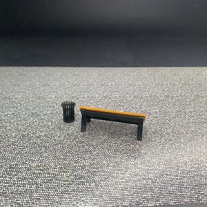 1-43 Scale Diorama Wood Bench - Etsy