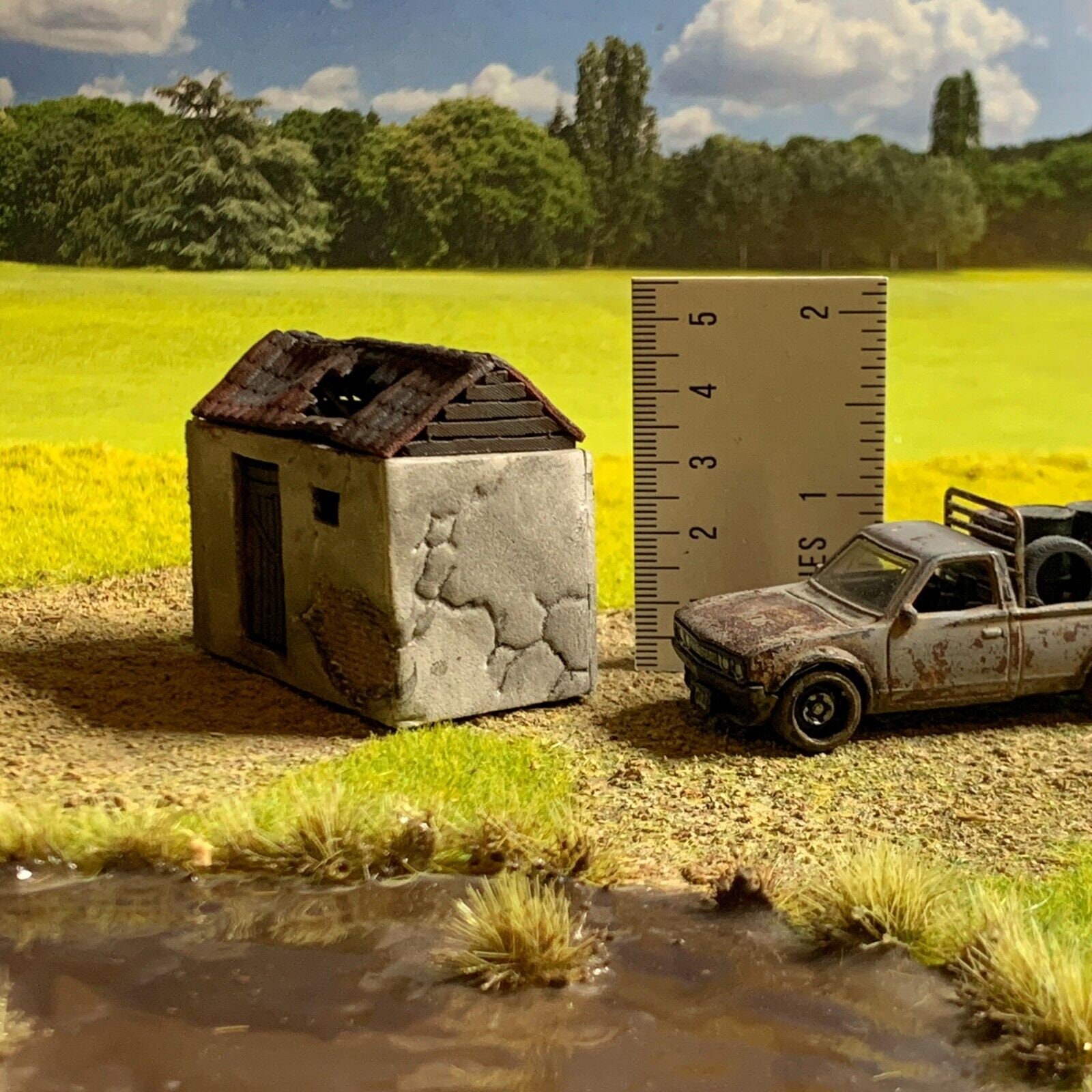 1/64 Scale Diorama Building Abandoned Barn Realistic House - Etsy